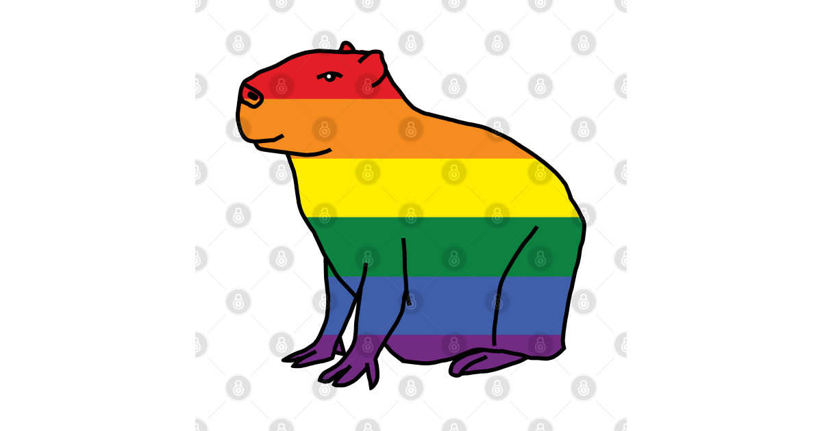 Pride Capybara - Pride - T-Shirt | TeePublic