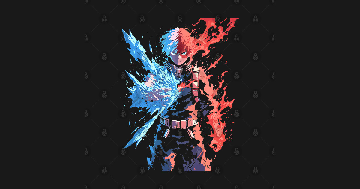 Shoto Todoroki Half-Cold Half-Hot Fire Ice - Shoto Todoroki - T-Shirt ...