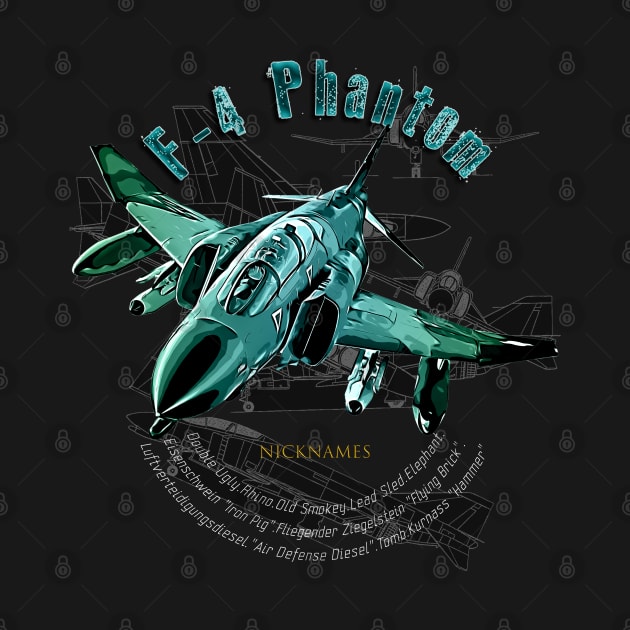 McDonnell Douglas F-4 Phantom - F4 Jetfighter - T-Shirt | TeePublic