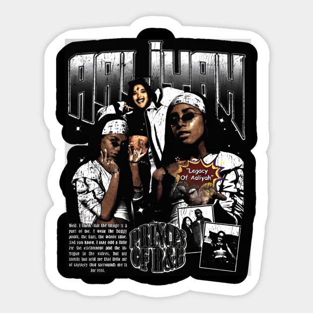 Aaliyah Vintage Profile - Aaliyah - Sticker | TeePublic