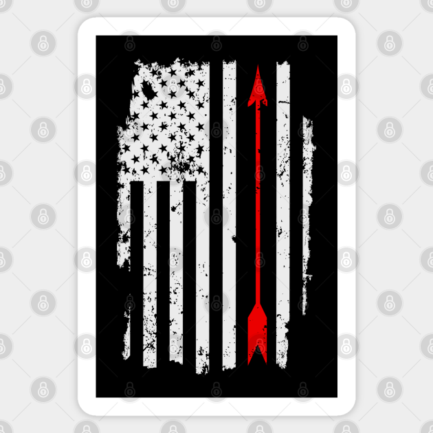 Arrow Archery USA Flag - Archery - Sticker | TeePublic