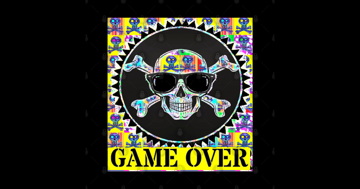 Game Over Skull 2 by LoEndT-Shirts - Game - Magnet | TeePublic