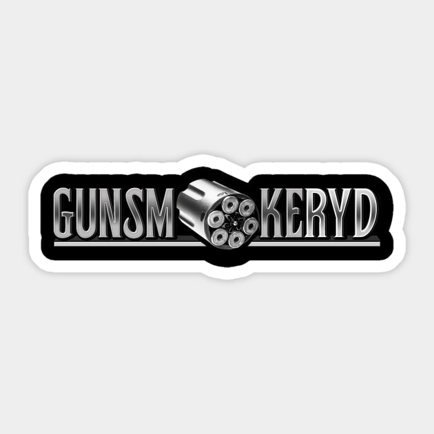 Chrome GunSmoke Logo - Gunsmoke - Sticker | TeePublic