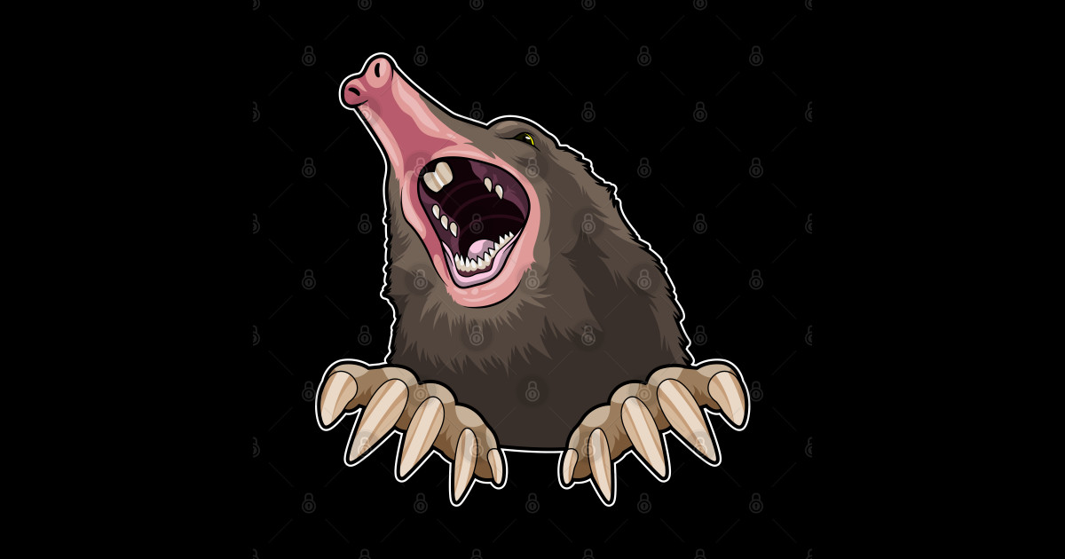 Angry Mole - Mole - Sticker | TeePublic