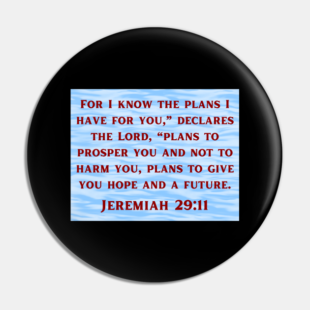Bible Verse Jeremiah 29:11 - Jeremiah 2911 - Pin | TeePublic