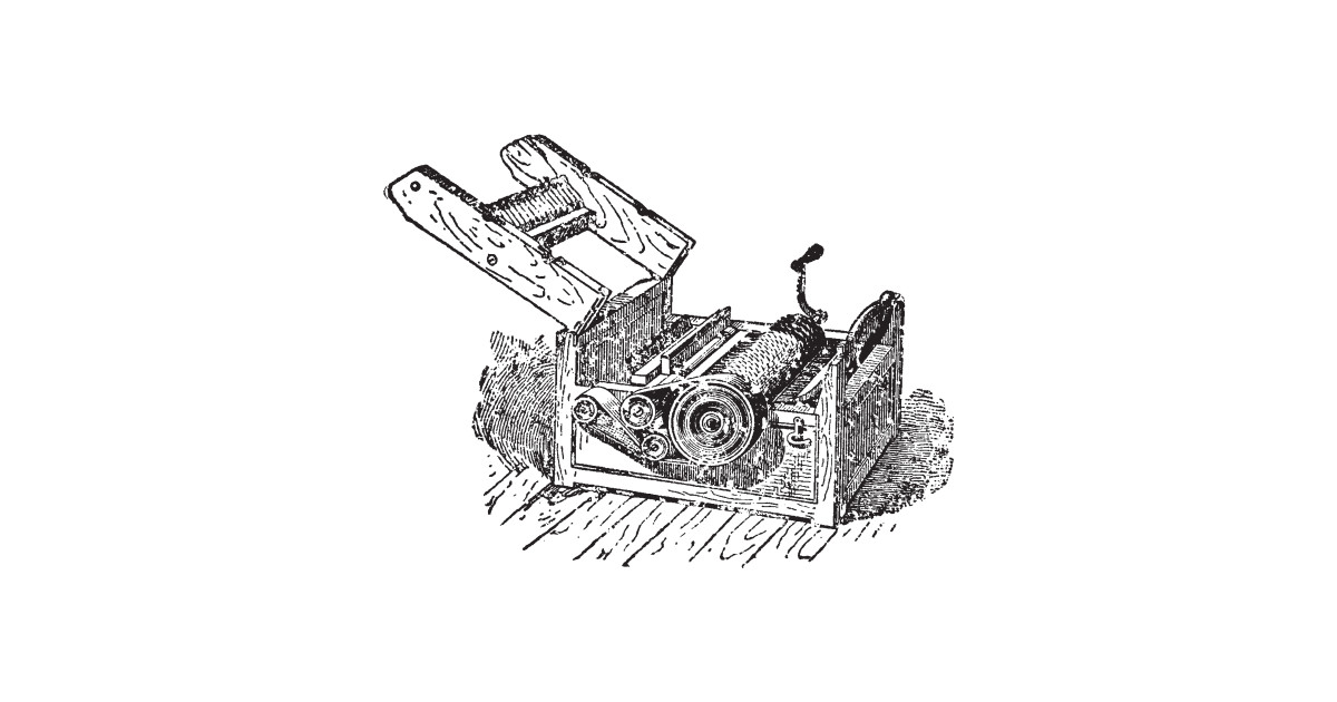 Whitney Cotton Gin - Historic Eli Whitney Invention, Industrial ...