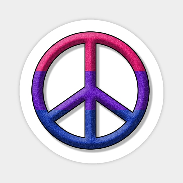 Peace Pride design in Bisexual pride flag colors - Peace Sign - Magnet ...