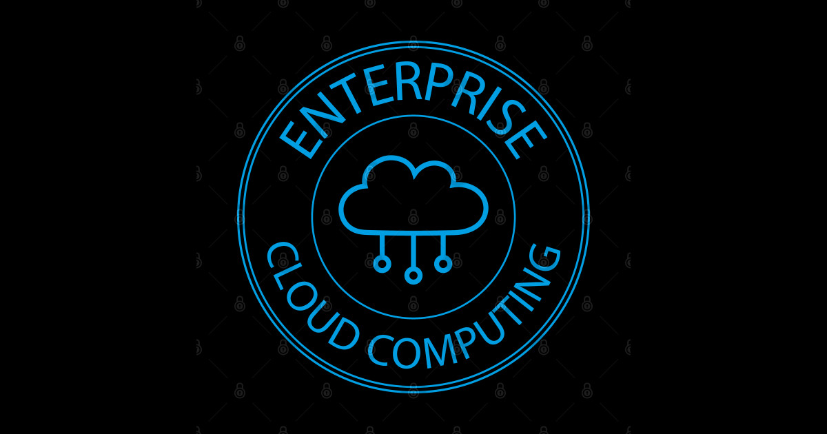 Enterprise Cloud Computing Blue Outline - Cloud Computing - Sticker ...