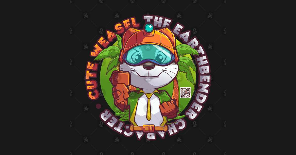 Cute weasel the Earthbender - Earthbender - T-Shirt | TeePublic