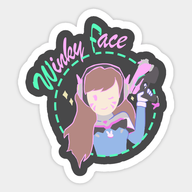 Winky face! - Face - Sticker | TeePublic