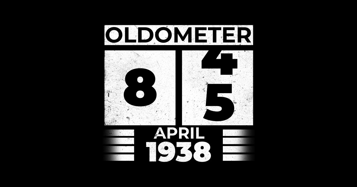Oldometer 85 Years Old Born In April 1938 - Oldometer 85 - Sticker ...