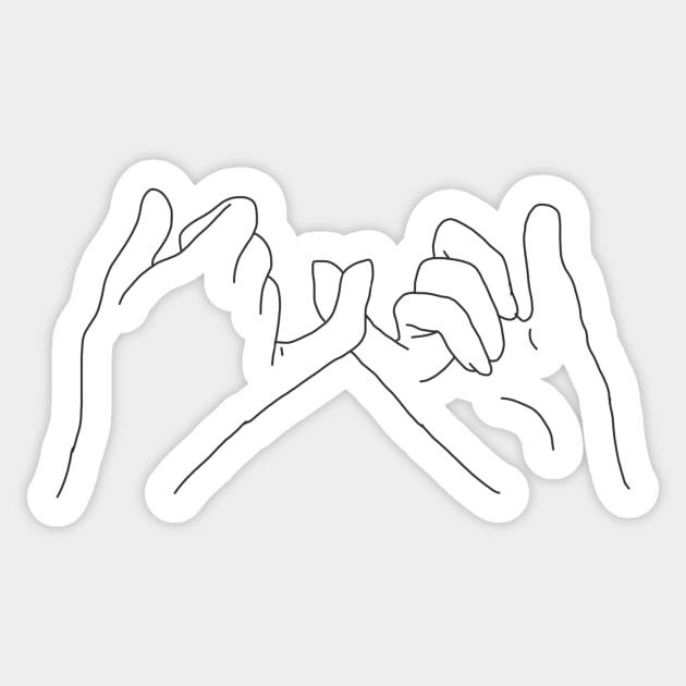 aesthetic holding hands - Sticker - Sticker | TeePublic