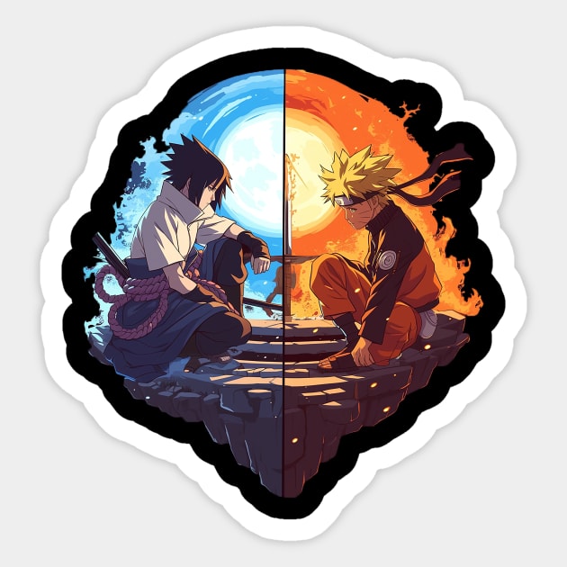 naruto and sasuke - Naruto - Sticker | TeePublic