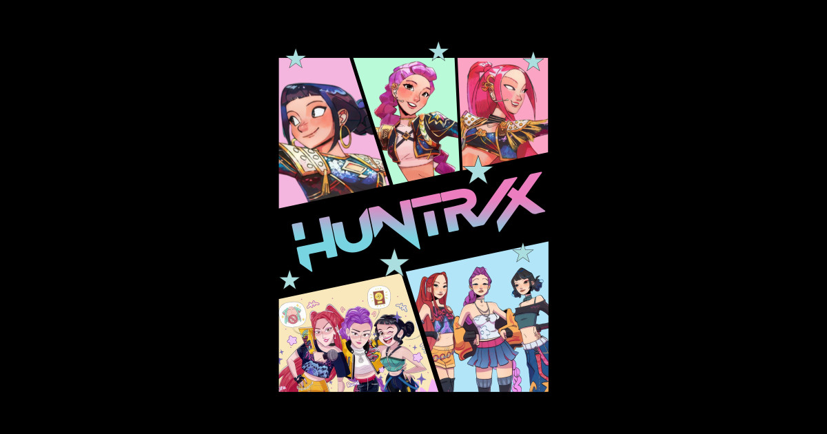 HUNTRIX Girls Kpop Demon Hunters Anime - Huntrix - Sticker | TeePublic