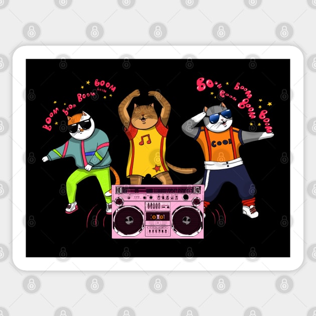 Dancing cats - Cats - Sticker | TeePublic