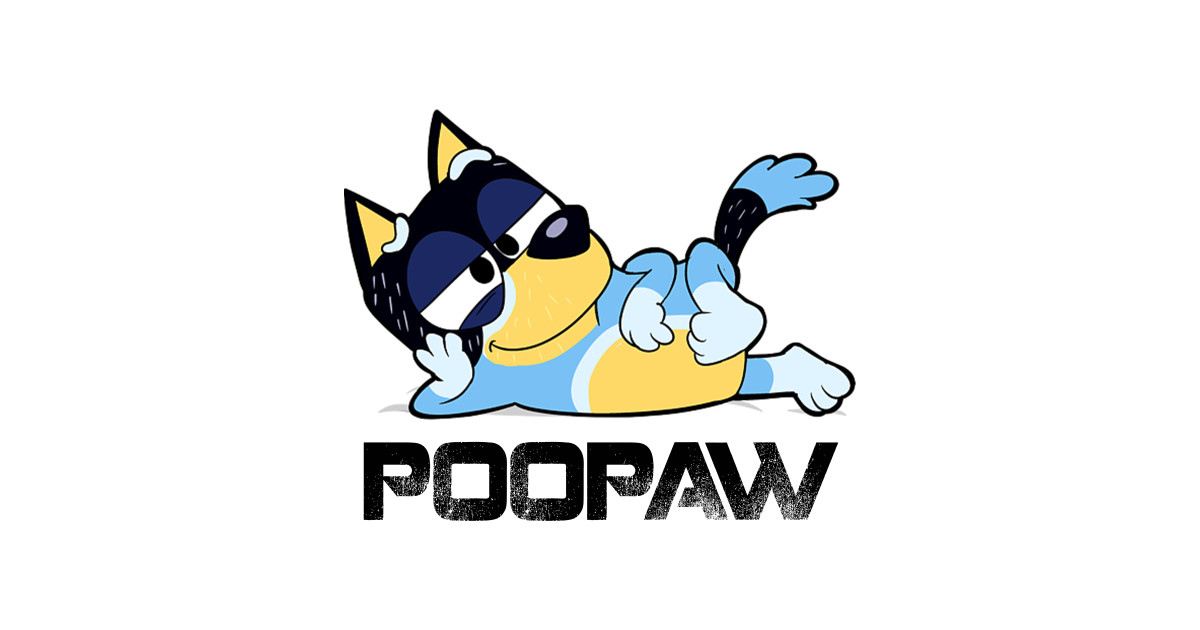 So Relaxing Poopaw Bluey Vintage Cartoon - Bluey - T-Shirt | TeePublic