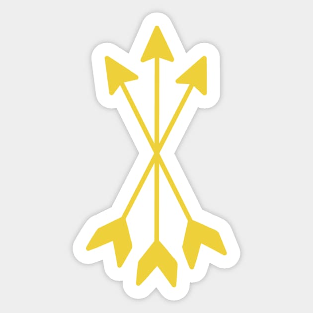 gold arrows - Cool Mask - Sticker | TeePublic