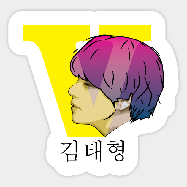v-bts - Kim Taehyung Bts - Sticker | TeePublic