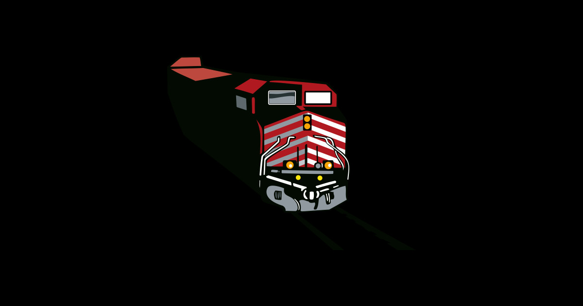 Diesel Locomotive Freight Train Retro - Diesel Locomotive - Sticker ...