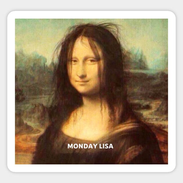 Monday Lisa - Collageart - Sticker | TeePublic