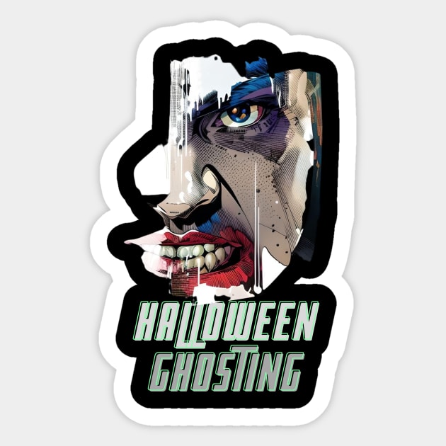 Halloween Ghosting (scary cartoon snarl face) - Halloween Ghosting ...