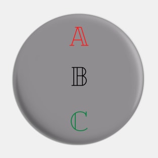 Abc Alphabet Letter Pins and Buttons for Sale | TeePublic