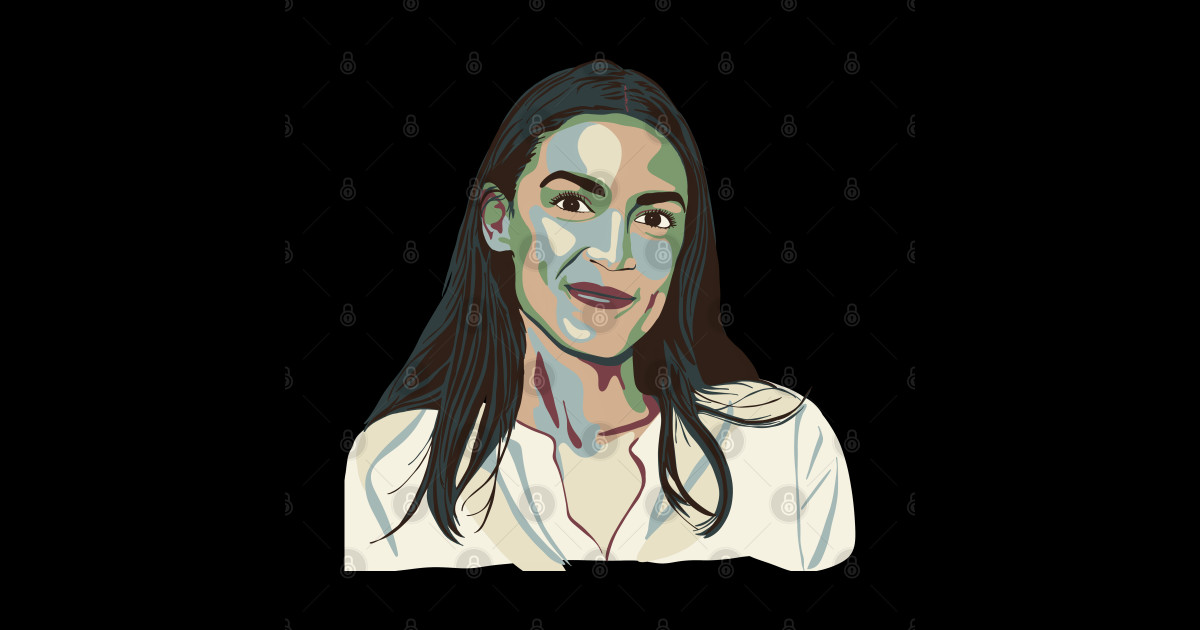 Alexandria Ocasio-Cortez Colorful Portrait - Aoc Alexandria Ocasio ...