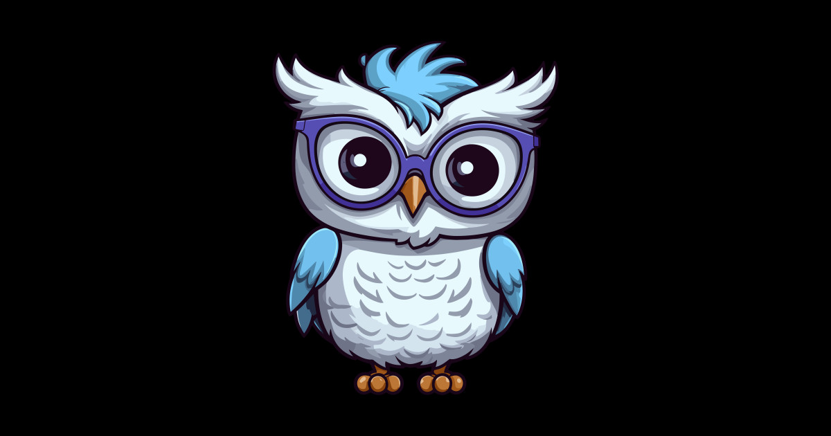 Nerd Owl - Owl Design - Sticker | TeePublic