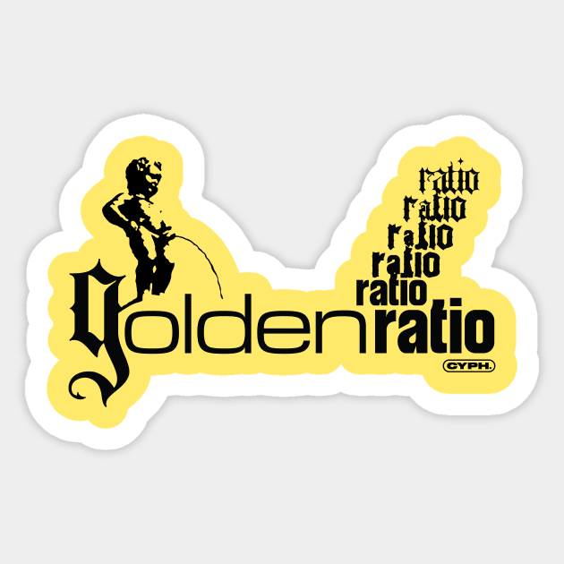 Golden Ratio (transparent) - Vaporwave - Sticker | TeePublic