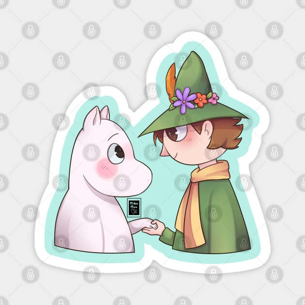 Moomin Troll And Snufkin Moominvalley Magnet Teepublic