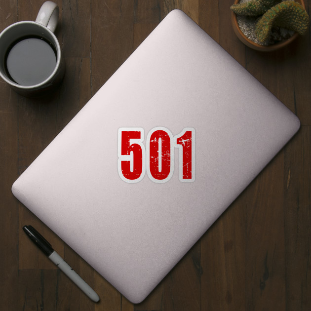 Arkansas 501 Area Code Design - Arkansas - Sticker | TeePublic