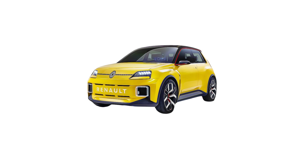 Renault 5 Electric Concept Cartoon - Car - T-Shirt | TeePublic