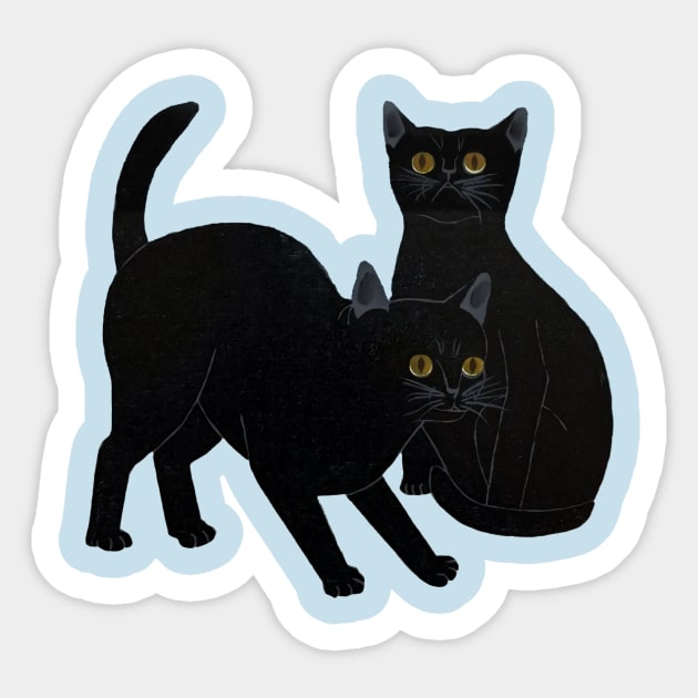 Neko Japanese vintage Cat - Neko - Sticker | TeePublic