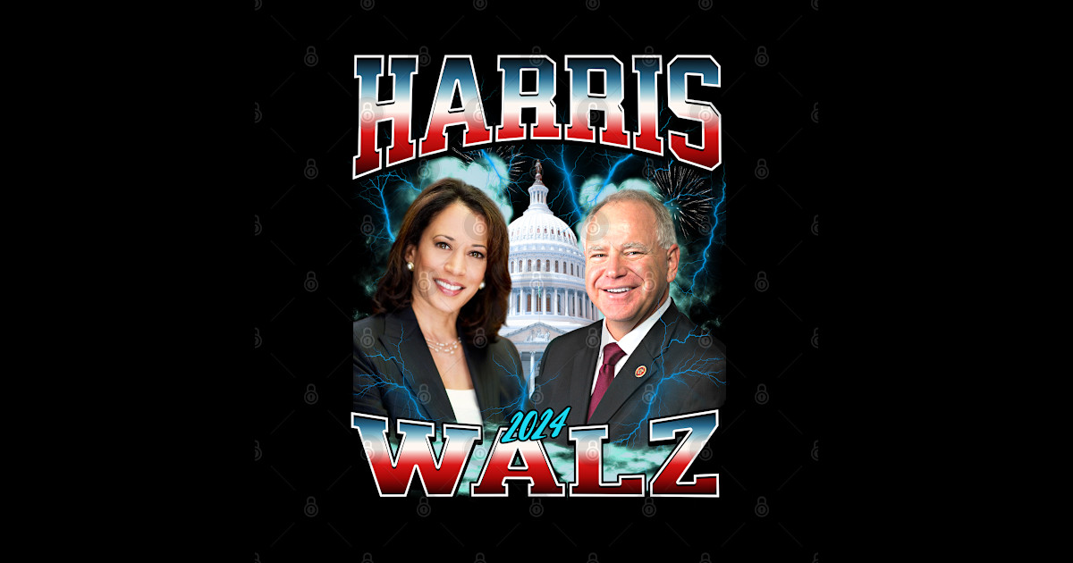 90s Kamala Harris Tim Walz Bootleg 90s Rap Hip Hop - Harris Walz 2024 ...