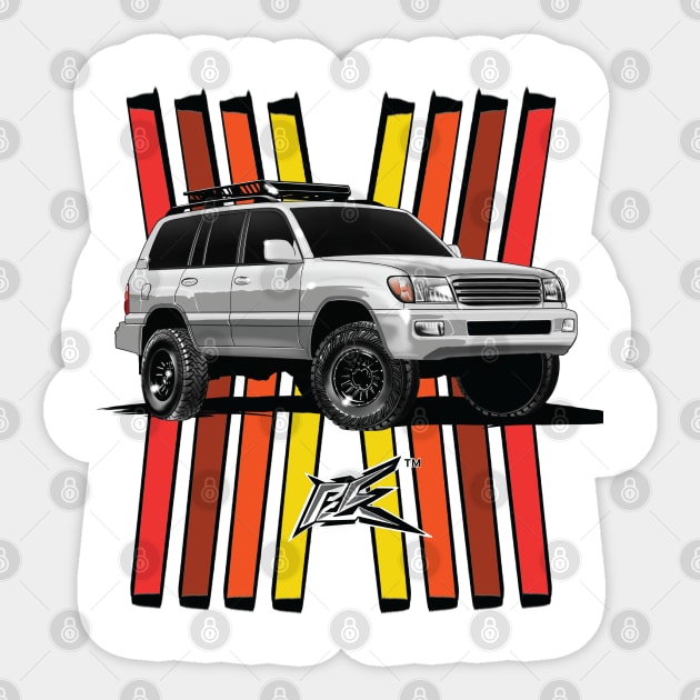 toyota landcruiser lc100 - Toyota Land Cruiser Lc100 - Sticker | TeePublic