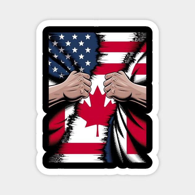 America USA Canadian Flag Chest Canadian Roots Canada - America Usa ...