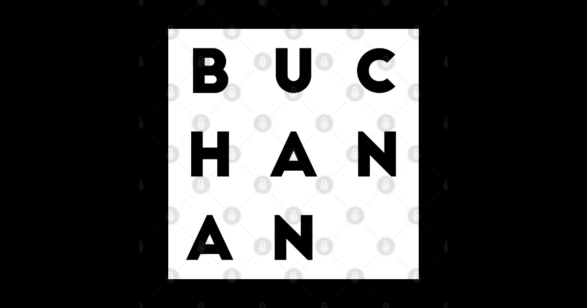 Buchanan | Black and white square and letters - Buchanan - Sticker ...