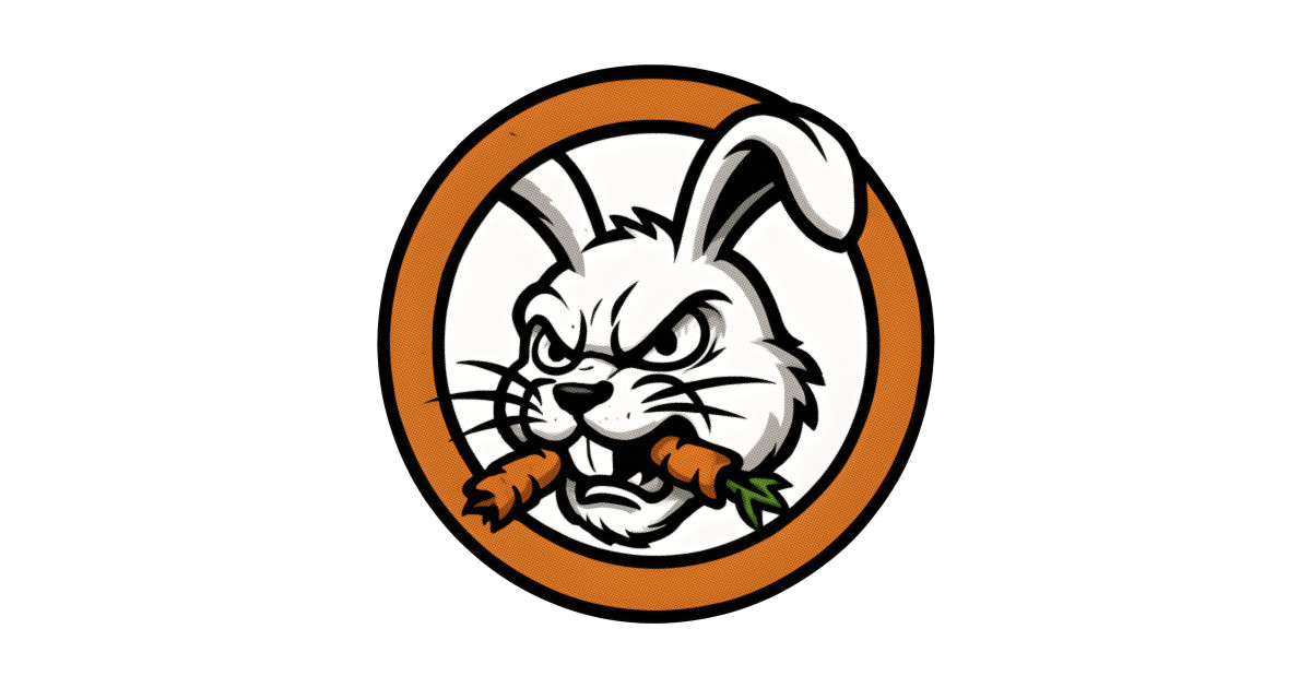 Rabbit Rage – Angry Cartoon Rabbit - Rabbit - T-Shirt | TeePublic