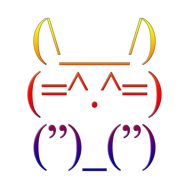 Super Cute Bunny Ascii Art - Cute Bunny - T-Shirt | TeePublic