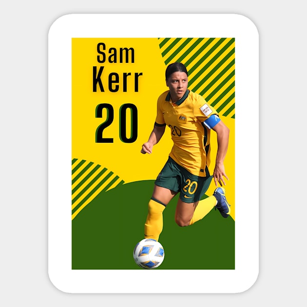 Sam Kerr 20 - Australia Matildas - Sticker | TeePublic