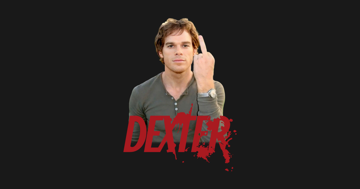 Pink Dexter Middle Finger - Dexter Morgan - T-Shirt | TeePublic