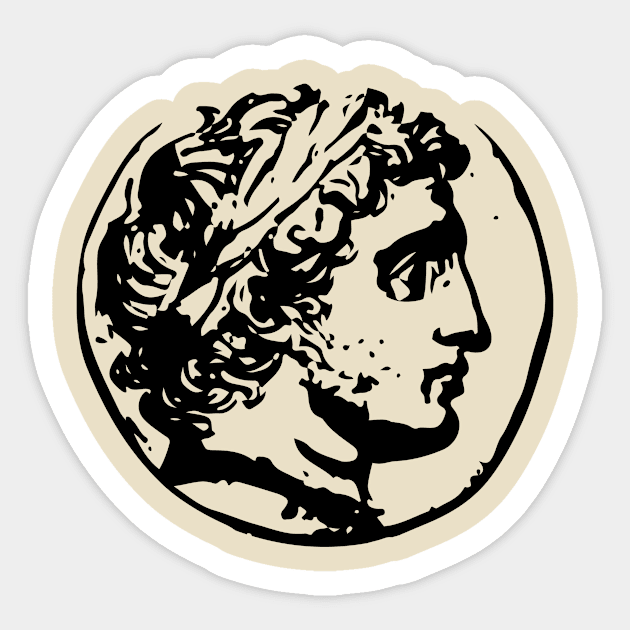 Alexander the great icon - Alexander - Sticker | TeePublic