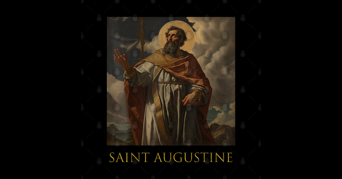 St Augustine of Hippo Catholic Saint Quotes - St Augustine - Sticker ...