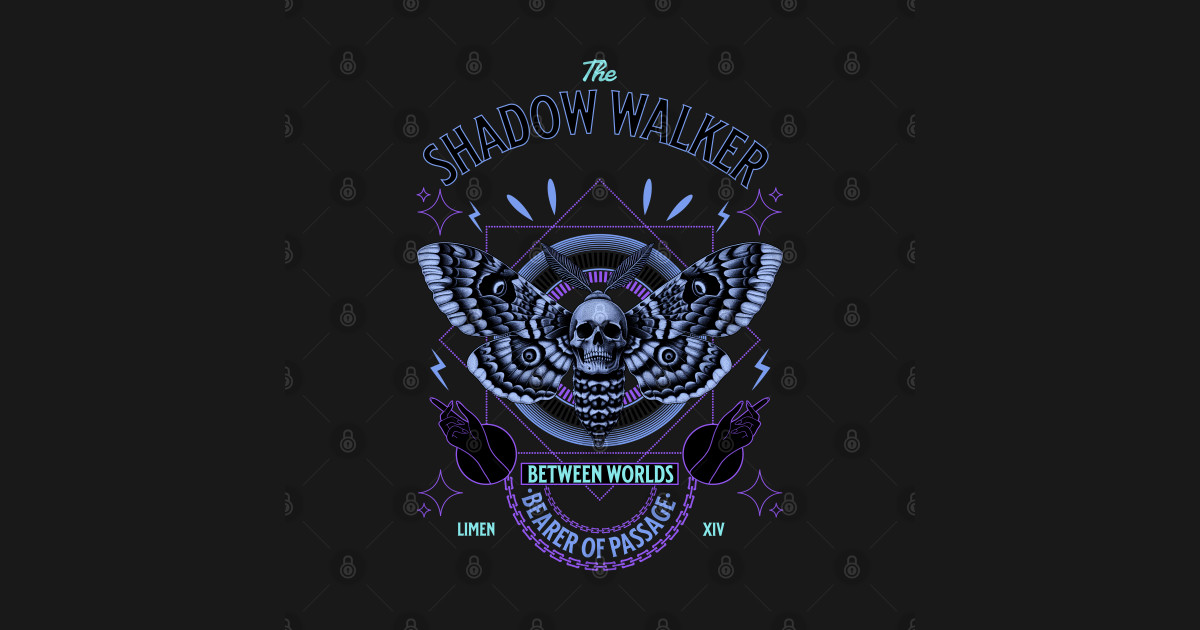 The Shadow Walker — Bearer of Passage - Occult Threshold Art - T-Shirt ...