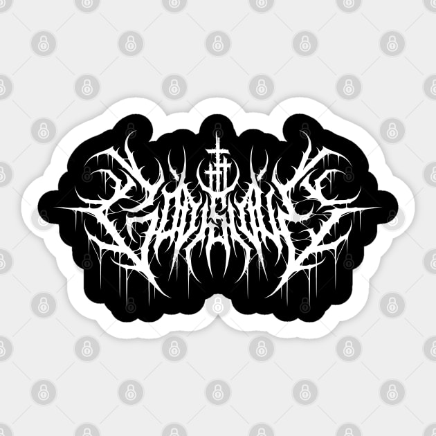 God is Love death metal design - Death Metal - Sticker | TeePublic