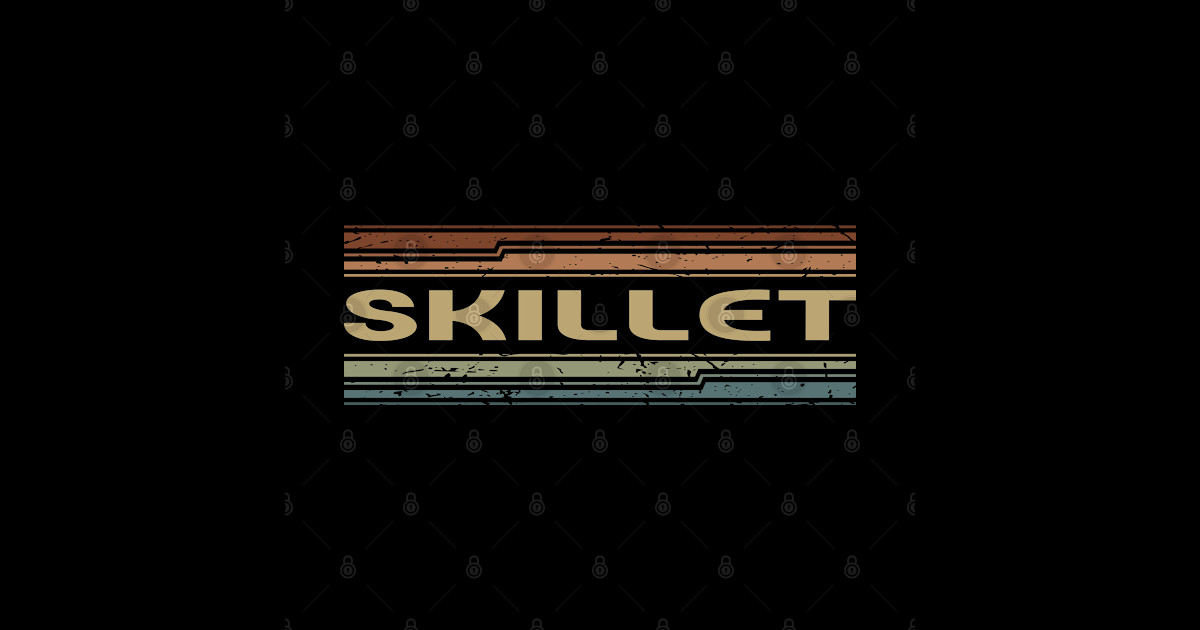 Skillet Retro Lines - Musician - Sticker | TeePublic