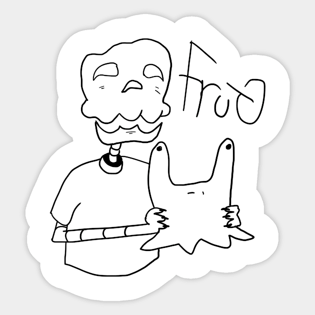 The gentle frog - Frog - Sticker | TeePublic