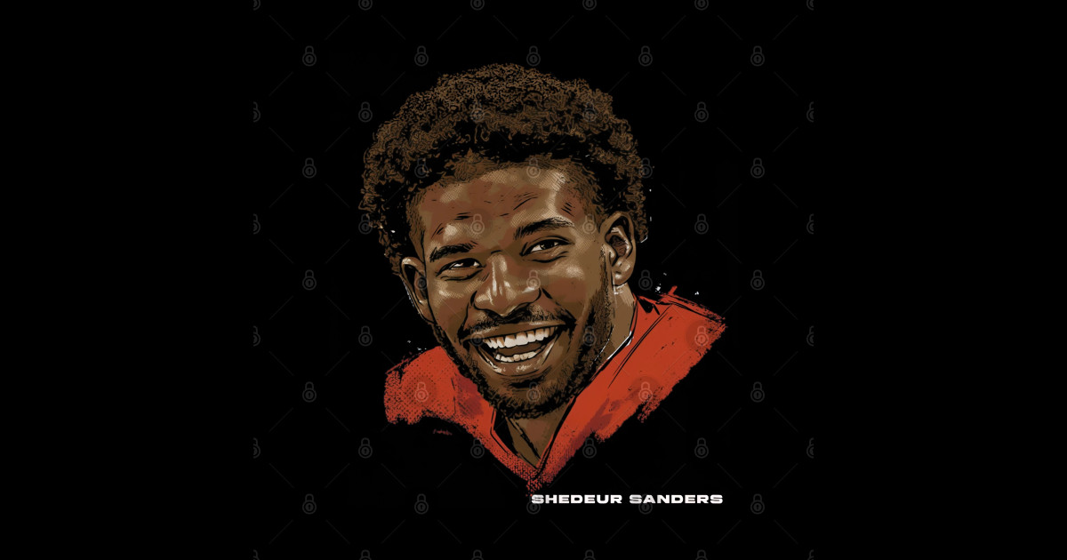 Shedeur Sanders Cleveland Portrait - Shedeur Sanders - Posters and Art ...