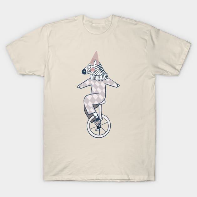 Circus Zebra - Unicycle - T-Shirt | TeePublic