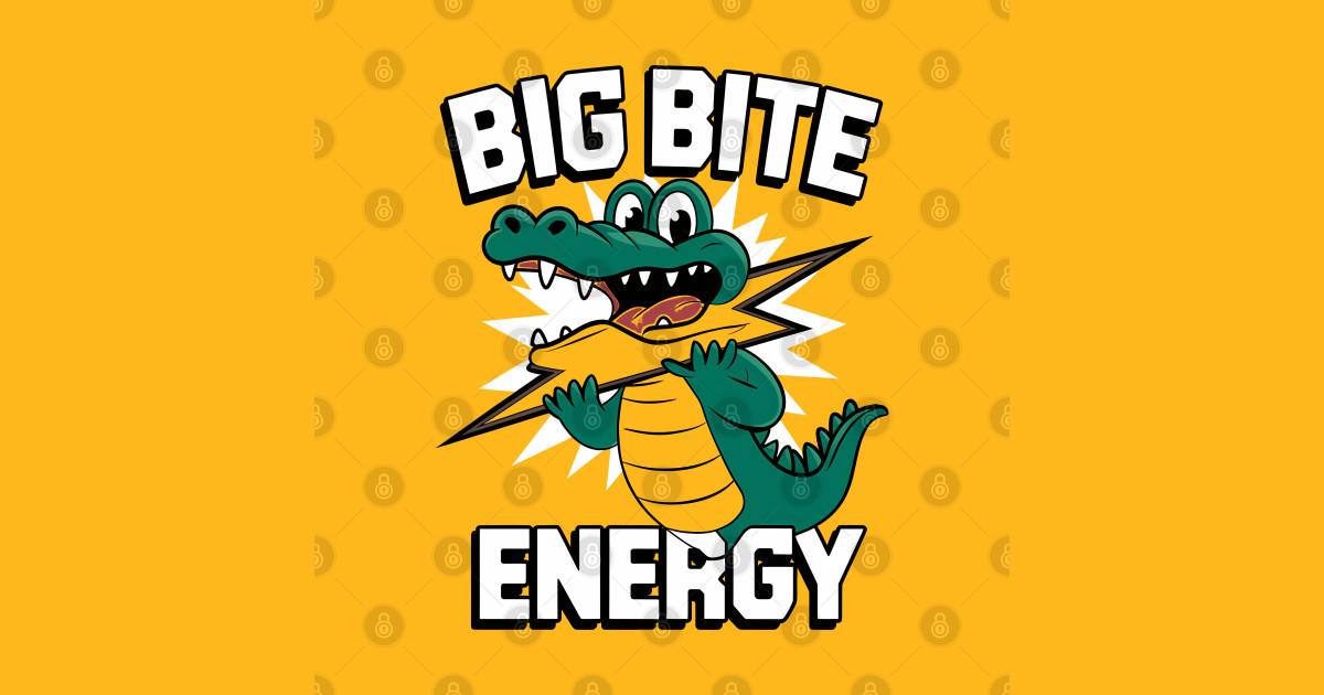 Big Bite Energy Crocodile - Crocodile - T-Shirt | TeePublic